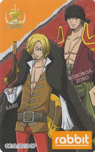 Transport Ticket: Roronoa Zoro (Rabbit Card, Thailand(One piece film Z ...