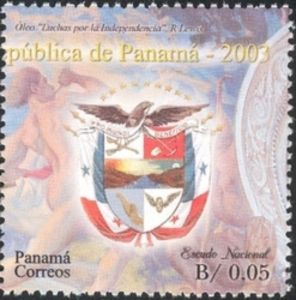 Stamp: National Coat of arms (Panama(Centenary of the Republic of ...