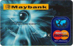 Bank Card: MasterCard Electronic (Maybank, SingaporeCol:SG-MC-0005