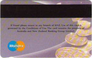 Bank Card: Mondex Electonic Wallet (Anz, New Zealand) Col:NZ-MC-0001