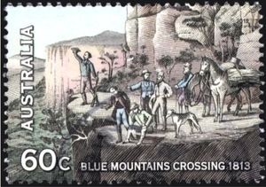 Postzegel: Crossing of Blue Mountains, 1813 (Australië(Inland Explorers ...