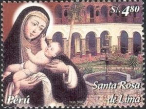 Stamp: Santa Rosa de Lima (Peru(Peruvian Saints) Mi:PE 1877,Sn:PE 1374 ...