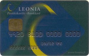 Bank Card: Leonia - Pankkikortti-Bankkort (Leonia Bank, Finland) Col:FI ...