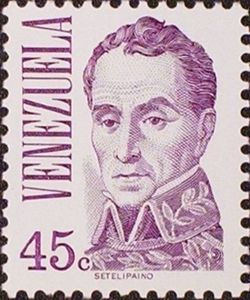 Selo: Simón Bolívar (1783-1830) (Venezuela(Simón Bolívar - by José Maria Espinoza) Mi:VE 2028A ...