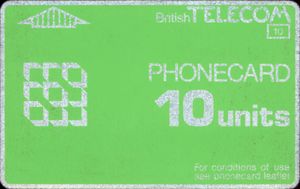 Phonecard: 2nd Issue Definitive (Without Notch) (British Telecom ...
