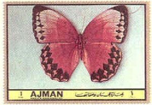 Stamp: Butterfly (Stichophthalma howqua) (Ajman(Butterflies (XI)) Mi:AJ ...