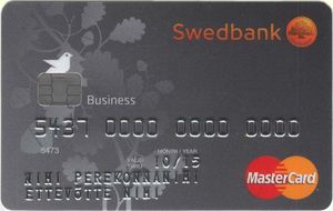 Bank Card: MasterCard Business (Swedbank, EstoniaCol:EE-MC-0111.01