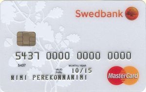 Bank Card: MasterCard Standard (Swedbank, EstoniaCol:EE-MC-0115.01