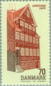 Stamp: House, Christanshavn (Denmark(Danish Architecture) Mi:DK 538,Sn ...