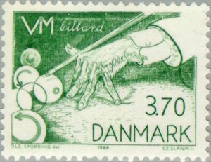 Stamp: Billiards (Denmark(Anniversaries and Events 1984) Mi:DK 800,Sn ...