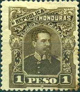 Stamp: President Luis Bográn (1845-1895) (Honduras(President Luis ...