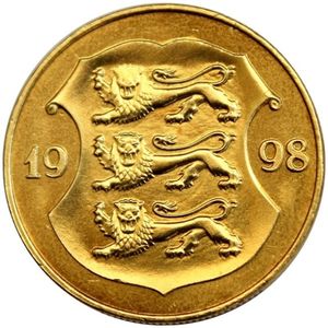 Coin: 1 Kroon (Estonia(1991~2009 - 2nd Republic (Krooni)) Col:EE-000026 ...