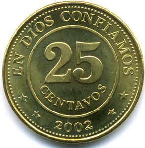 Moneda: 25 Centavos (Nicaragua(1912-Hoy - República (Circulación)) WCC:km99