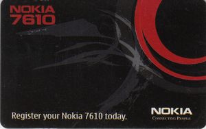 Gift Card: Nokia 7610 (Nokia, Thailand(Nokia) Col:TH-Nokia-05