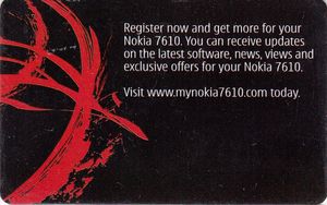 Gift Card: Nokia 7610 (Nokia, Thailand(Nokia) Col:TH-Nokia-05