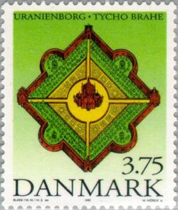 Stamp: Uraniborg (Palace Observatory) (Denmark(Tycho Brahe - 450th ...