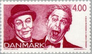 Stamp: Kjeld Petersen & Dirch Passer (Denmark(Danish Revue (150th.Anniv ...