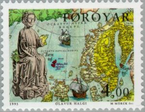 Stamp: King Olaf II (Faroe IslandsMi:FO 288,Sn:FO 289,Yt:FO 281,Sg:FO ...