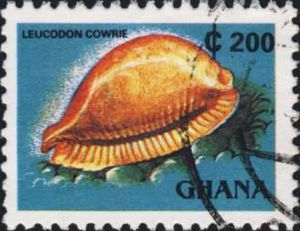 Stamp: White-toothed Cowry (Cypraea leucodon) (Ghana(Tourism) Mi:GH ...
