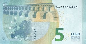 Banknote: 5 Euro (Euro) (2013-2019 "Europa" Issue) Wor:P-20v