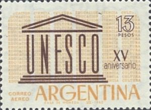 Stamp: 15 Years of UNESCO (ArgentinaMi:AR 799,Sn:AR C80,Yt:AR PA84,Sg ...