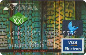 Bank Card: Bank Aval Debit Card (Bank Aval, UkraineCol:UA-VE-0069