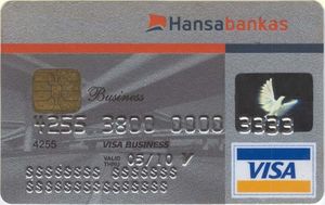 Bank Card: Visa Business (Hansabankas, LithuaniaCol:LT-VI-0004