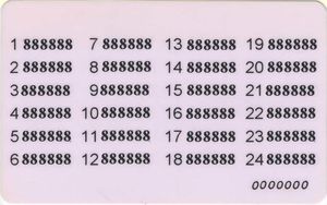 Bank Card: Internet codes card (SEB Bank, LithuaniaCol:LT-GM-0005