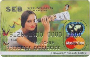 Bank Card: MasterCard Standard (SEB Bank, LithuaniaCol:LT-MC-0011