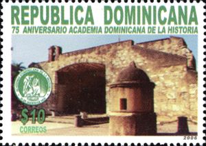 Stamp: Colonial fortress & badge (Dominican Republic) (Dominican ...