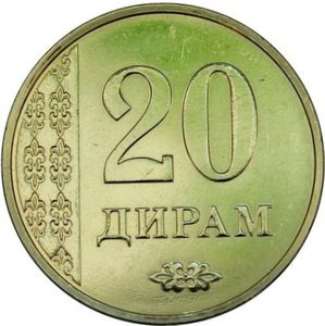 Coin: 20 Dirams (Tajikistan(2000~Today - Circulation - Somoni) Col:TJ ...