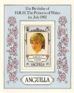 Stamp: 21st Birthday of H.R.H. The Princess of Wales (Anguilla(21st ...