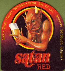 Beer Coaster: Satan Red (Brouwerij de Block, Belgium) Col:BE-002684