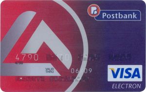 Bank Card: Postbank Visa Electron Red - 0208 (Postbank, BulgariaCol:BG ...