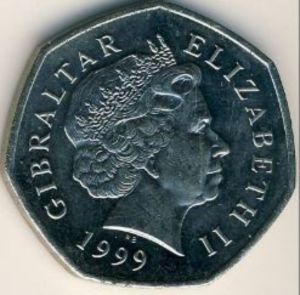 Coin: 50 Pence (Gibraltar) (G50 - Fifty Pence (Christmas)) WCC:km866a