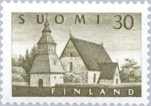 Stamp: Lammi Church (Finland(Lammi Church) Mi:FI 454,Sn:FI 336,Yt:FI ...