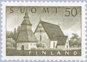 Stamp: Lammi Church (Finland(Lammi Church) Mi:FI 474,Sn:FI 338,Yt:FI ...