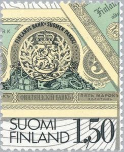 Stamp: Banknotes from 1886-1955 (Finland) (100 Years Finnish Banknote ...
