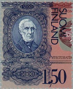 Stamp: Banknotes from 1886-1955 (Finland(100 Years Finnish Banknote ...
