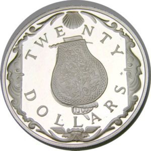 Coin: 20 Dollars (Perfume Bottle) (British Virgin Islands) (1985 ...