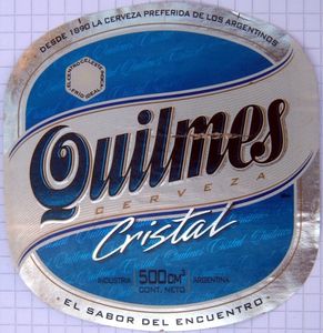 饮料标签: Quilmes Cristal 500 (Cervecería y Maltería Quilmes S.A.I.C.A. y G ...