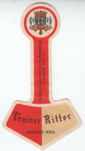 Drink Label: Trainer Ritter Export hell (Schlossbrauerei Train, Germany ...