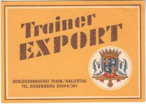 Drink Label: Trainer Export (Schlossbrauerei Train, Germany, Federal ...