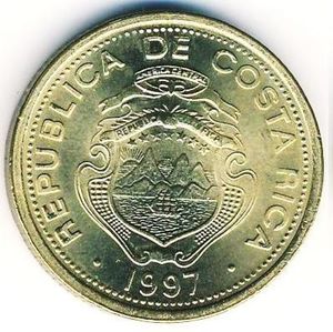 Coin: 5 Colones (Costa Rica) (1950~Today - Banco Central de Costa Rica ...
