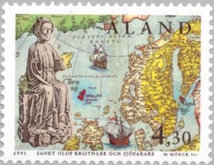 Stamp: King Olaf II (Åland Islands(1000th birthday of King Olaf II) Mi ...