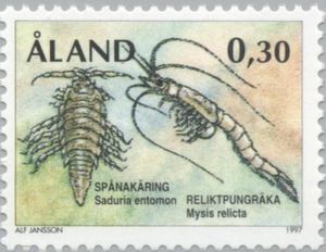 Stamp: Crustacean (Saduria entomon), Opossum Shrimp (Mysis relicta ...