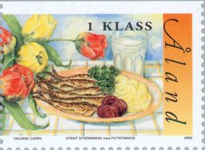Stamp: Meals (Åland Islands(Meals) Mi:AX 204,Sn:AX 203b,Yt:AX 204,Sg:AX ...