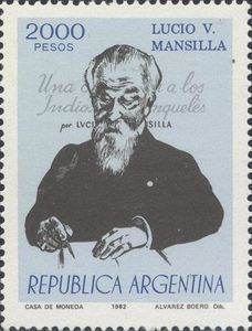 Sello: Lucio V. Mansilla (1831-1913) (Argentina(Argentine Writers ...