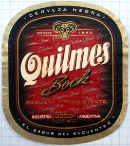 Drink Label: Quilmes Bock (Cervecería y Maltería Quilmes S.A.I.C.A. y G ...