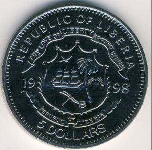 Coin: 5 Dollars (RMS Titanic) (Liberia(1998~2000 Titanic) Col:LR-000340 ...